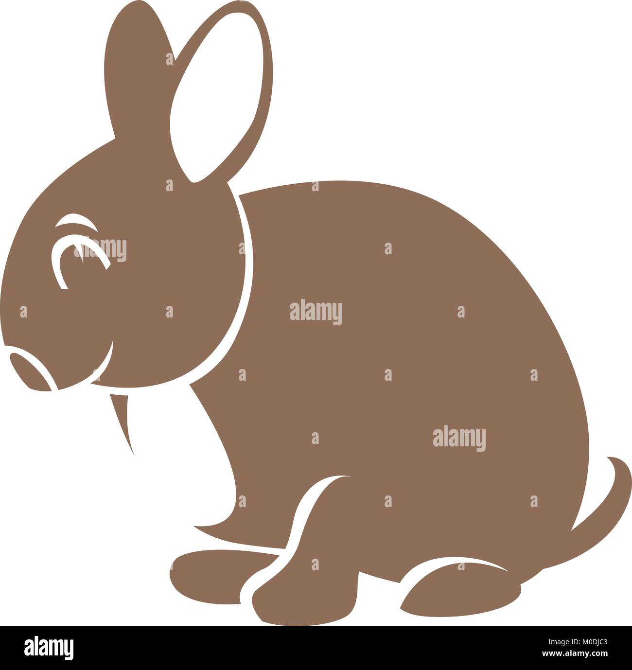 Sitting hare side profile Stock Vector Images - Alamy