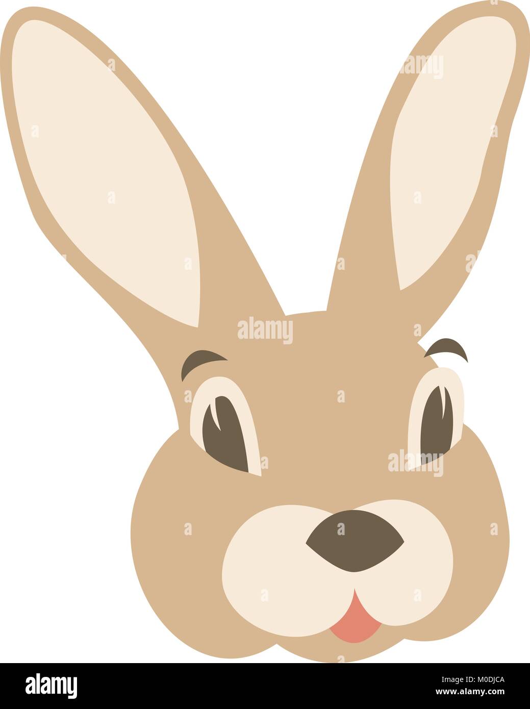 hare rabbit face vector illustration flat style front side Stock Vector ...