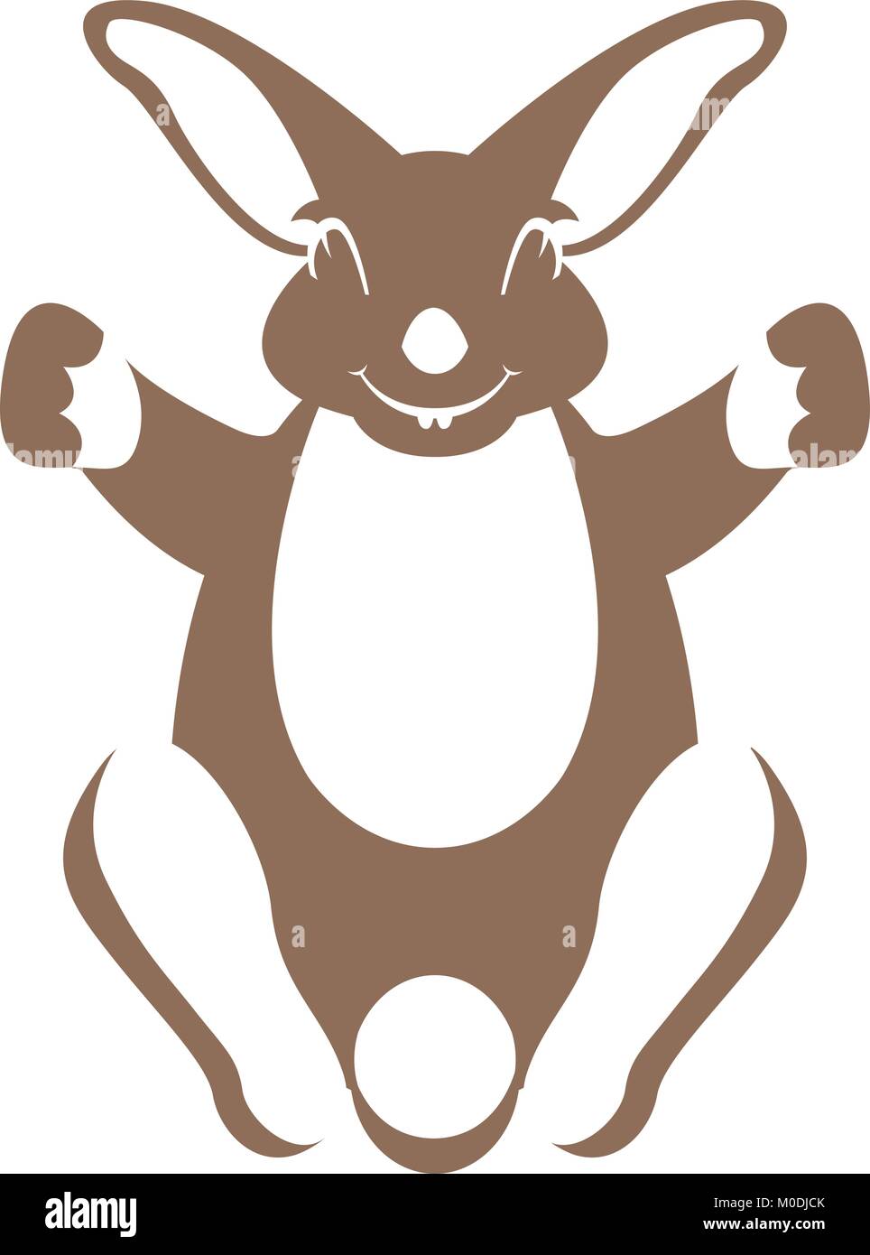 hare rabbit vector illustration flat style front side silhouette Stock ...