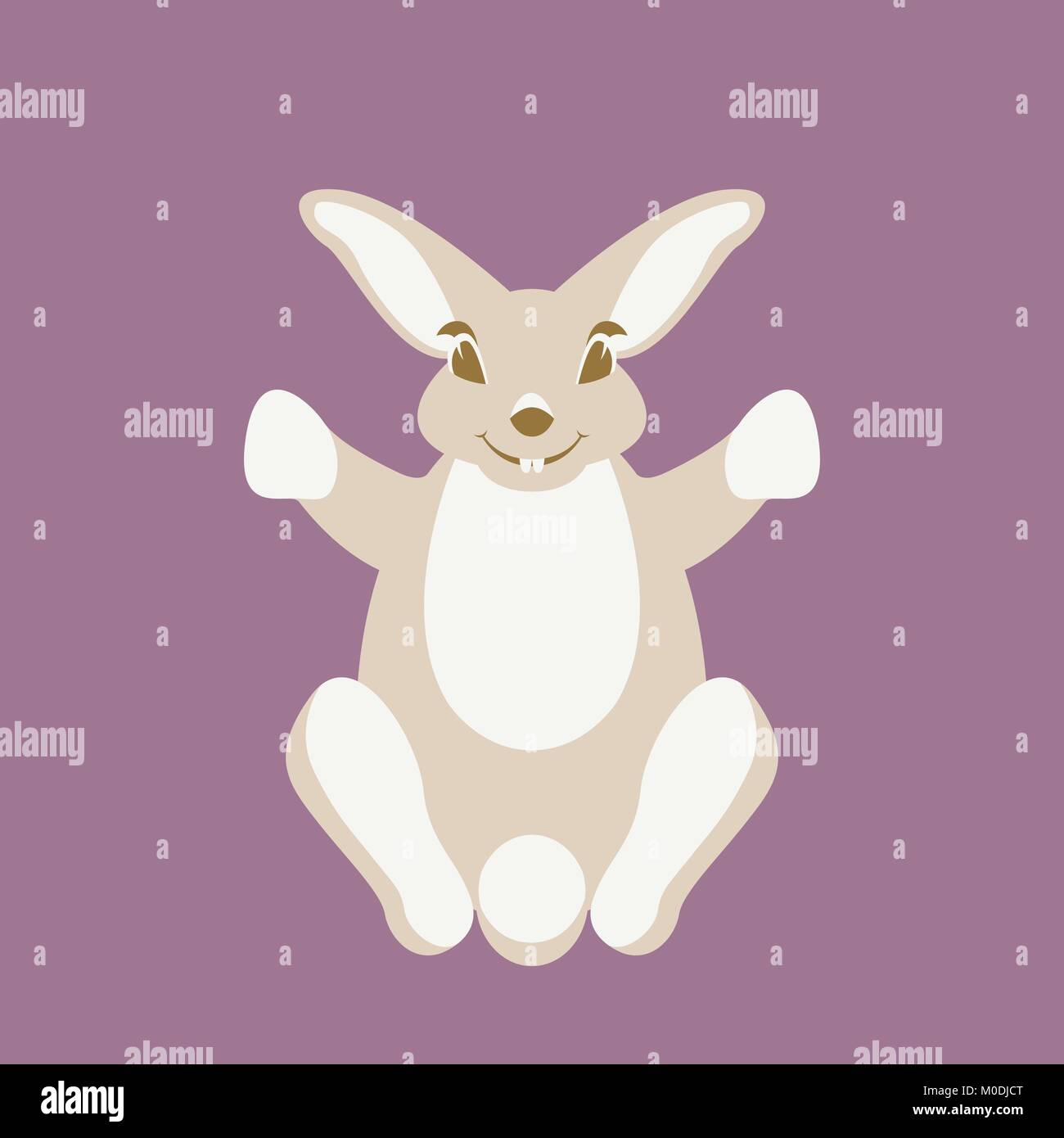 hare rabbit vector illustration flat style front side silhouette Stock ...