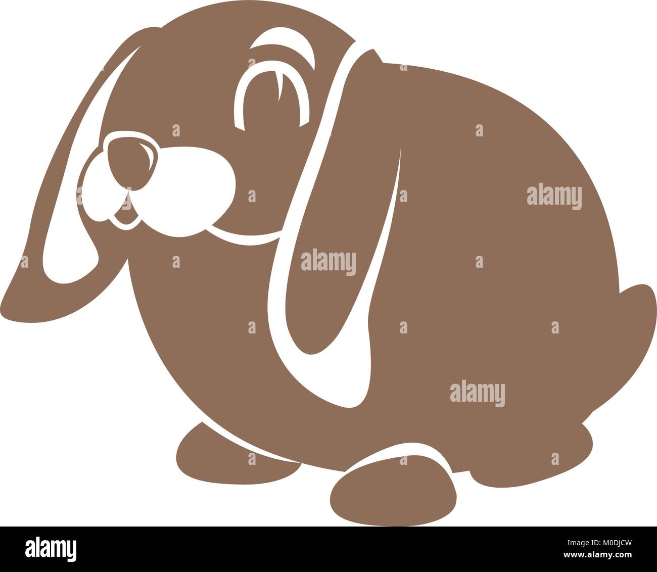 hare rabbit vector illustration flat style profile side Stock Vector ...