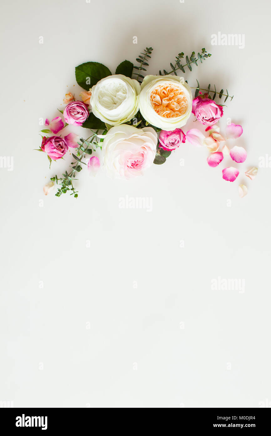 Floral wedding frame Stock Photo - Alamy