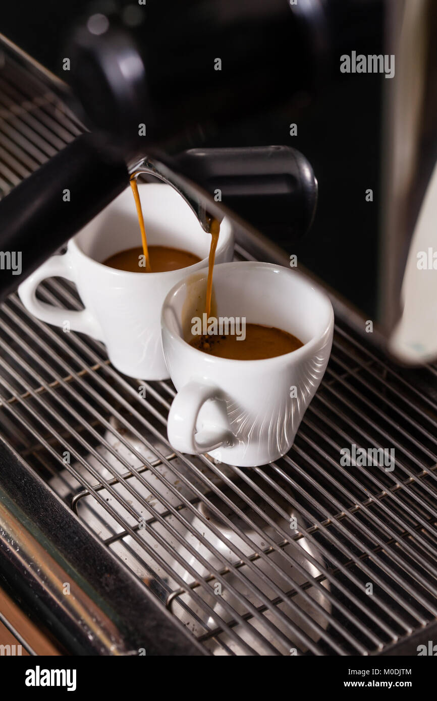 Two cups of coffee Stock Photo - Alamy