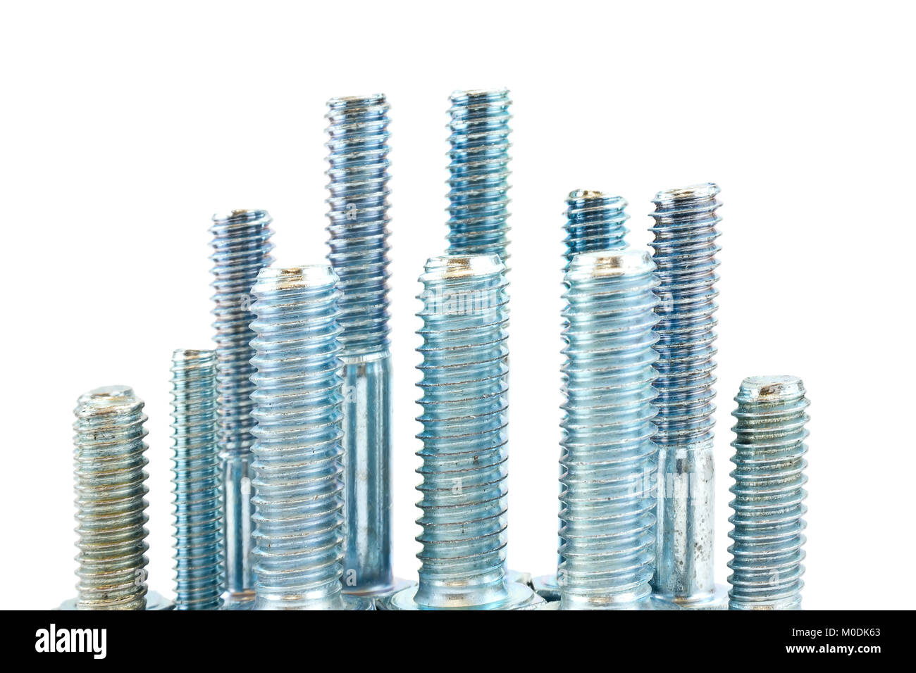 Many different bolts isolated on white background Stock Photo - Alamy