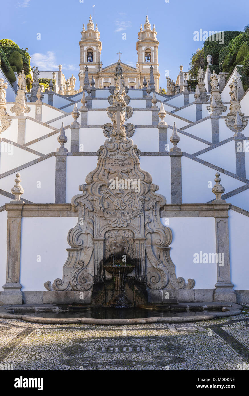 Stairs dedicated to five sences in Bom Jesus do Monte (Good Jesus of ...