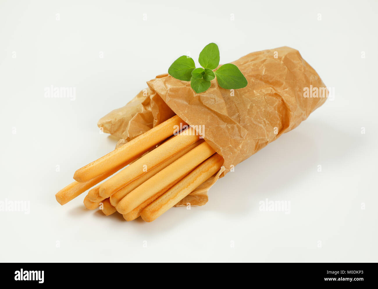 crispy bread sticks in paper bag Stock Photo - Alamy
