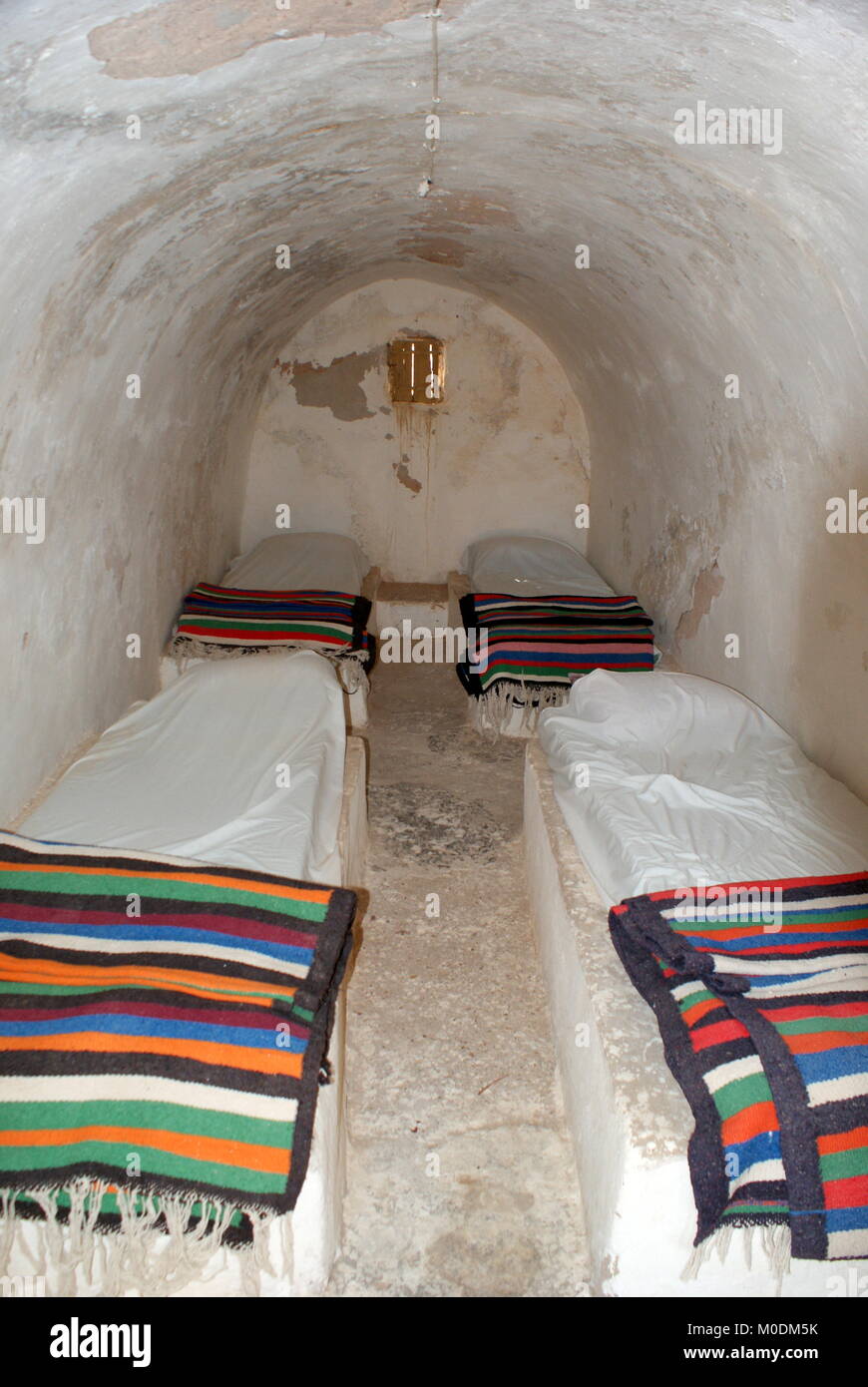 Converted ghorfa for sleeping, Ksar Metameur, Metameur, Medenine ...