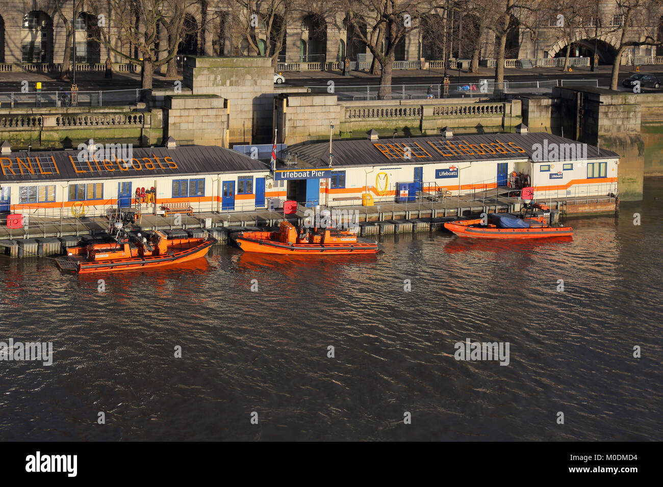 rnli lifeboat station on the river thames london Stock Photo - Alamy