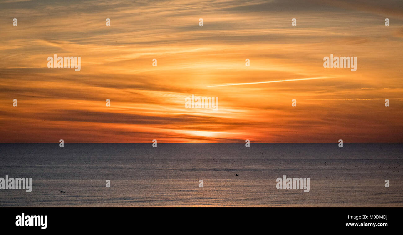 November Sunset from Brighton Beach Stock Photo - Alamy