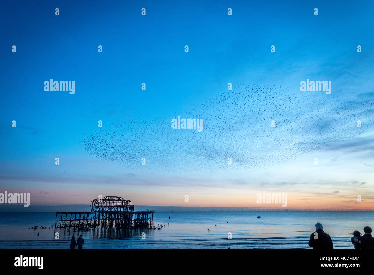 November Sunset from Brighton Beach Stock Photo - Alamy