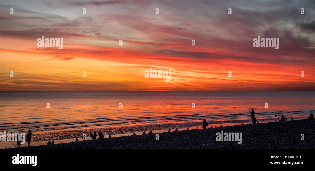 November Sunset from Brighton Beach Stock Photo - Alamy