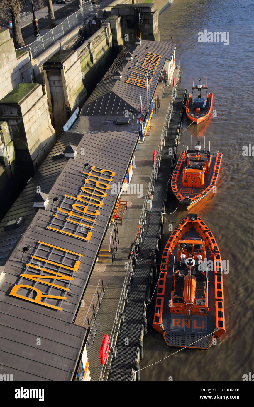 rnli lifeboat station on the river thames london Stock Photo - Alamy
