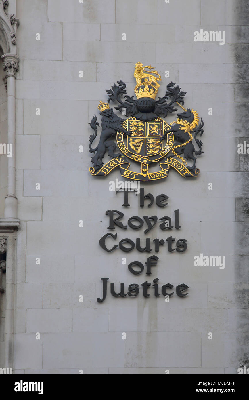 Royal courts justice logo sign hi-res stock photography and images - Alamy