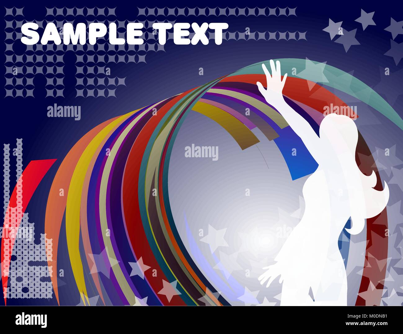 Abstract colorful background with girl. EPS10 Stock Vector Image & Art ...