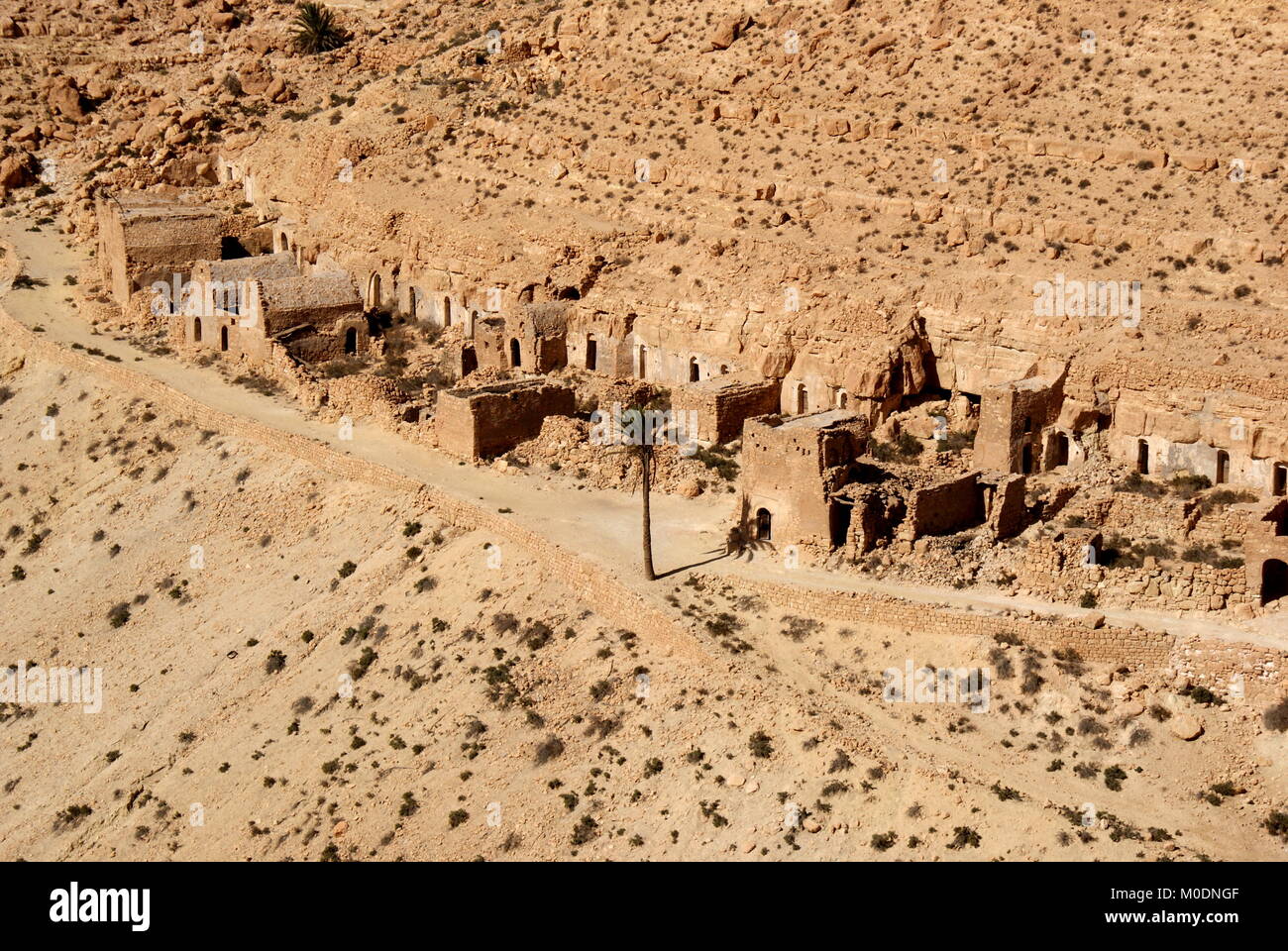 The abandoned hilltop Berber village and troglodyte houses of Douiret ...