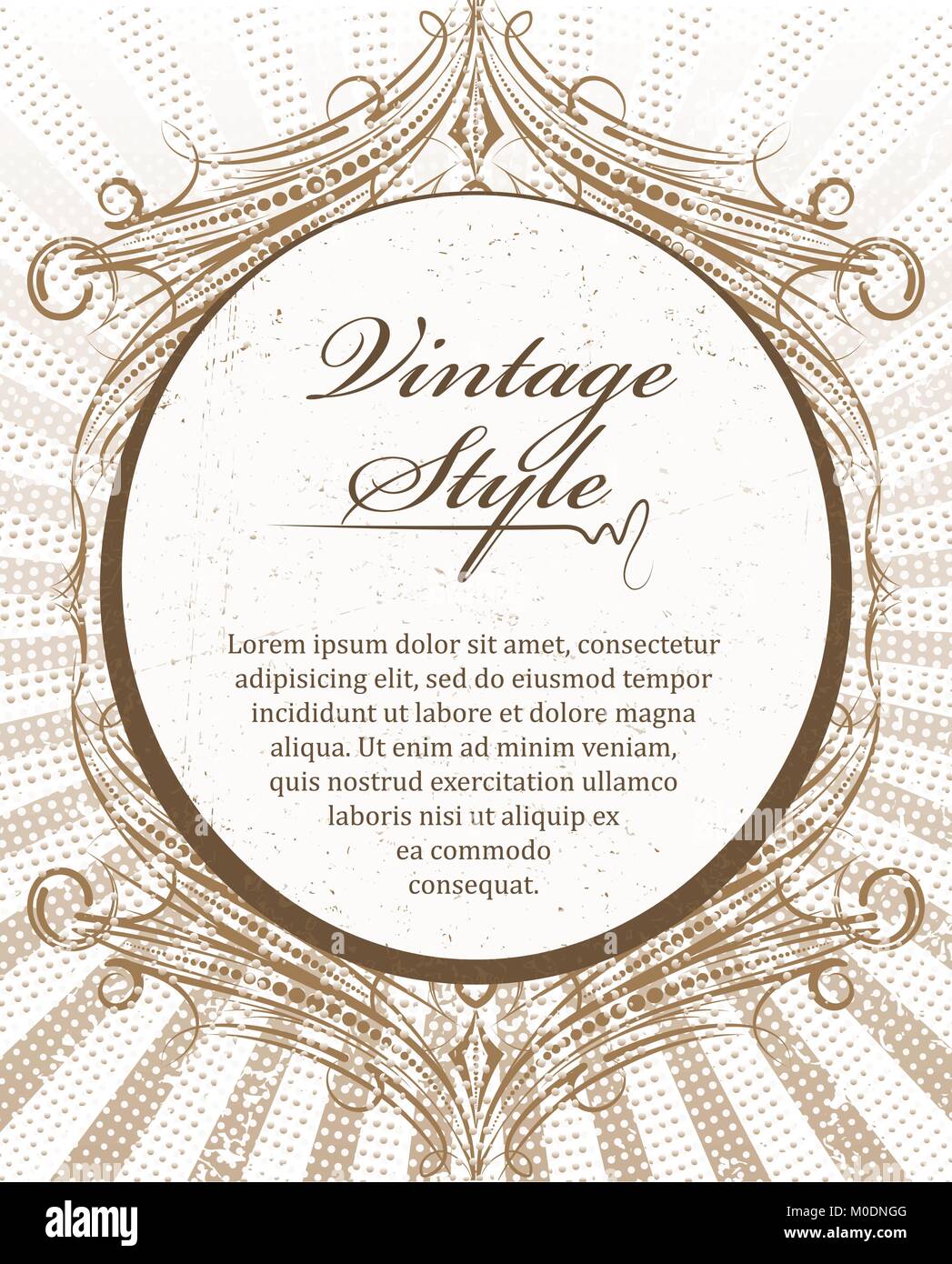 Rich decorated vintage style abstract background Stock Vector Image ...