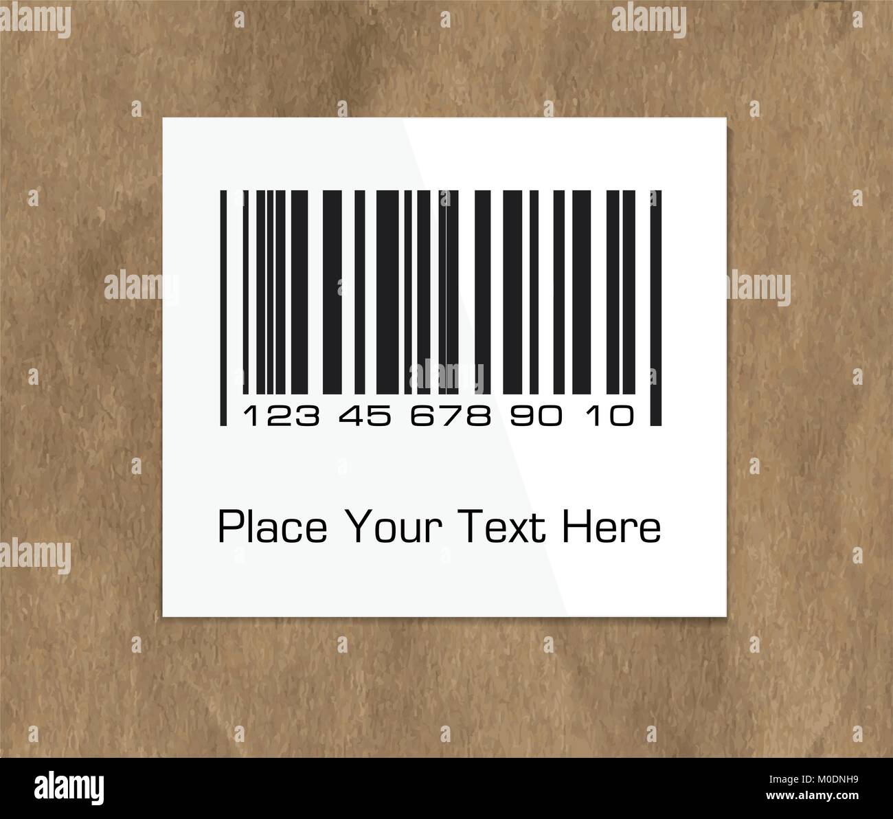 Barcode label on a dark packing paper Stock Vector Image & Art - Alamy