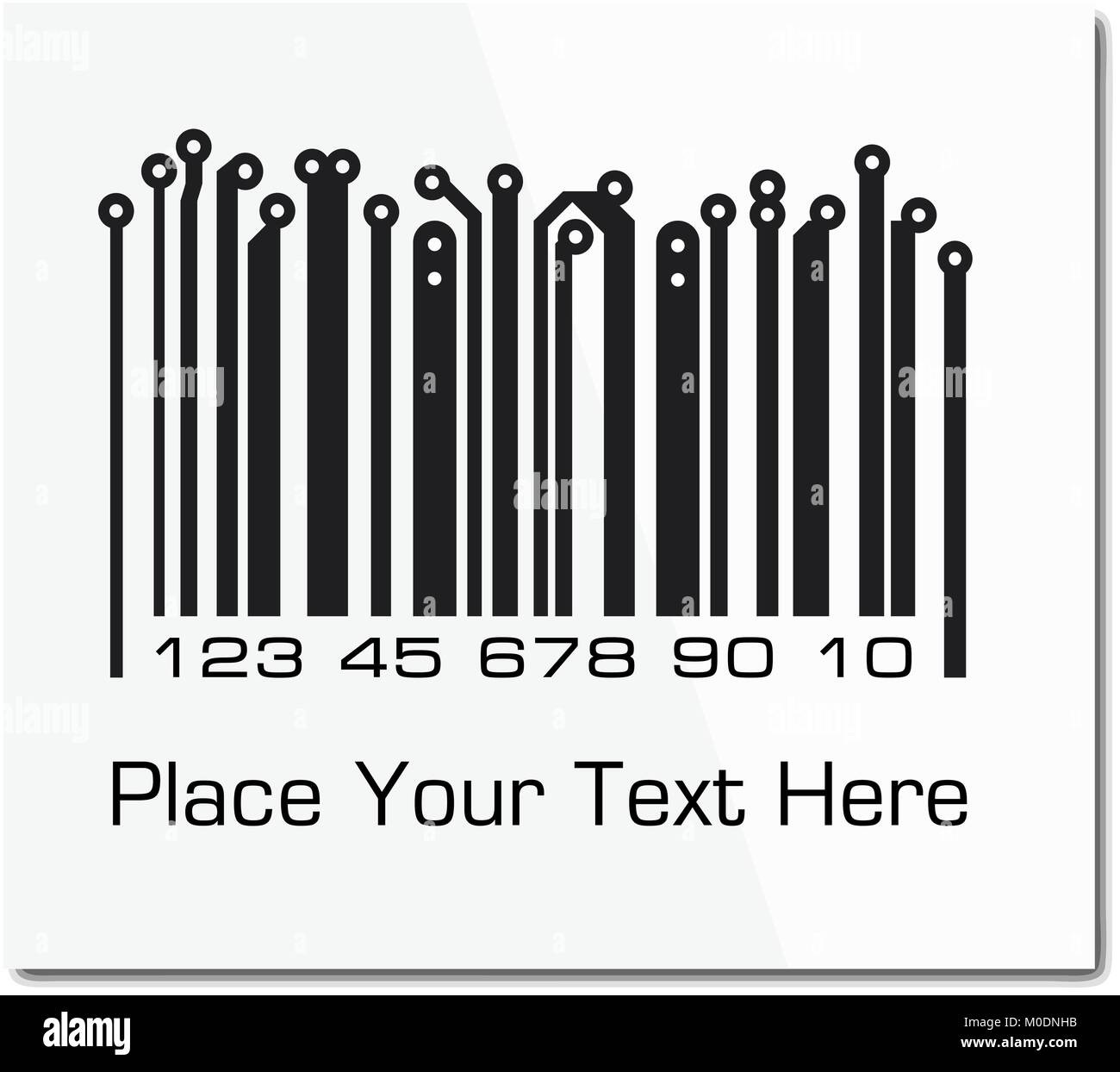 Bar code in PCB-layout style. Vector ilustration Stock Vector Image ...