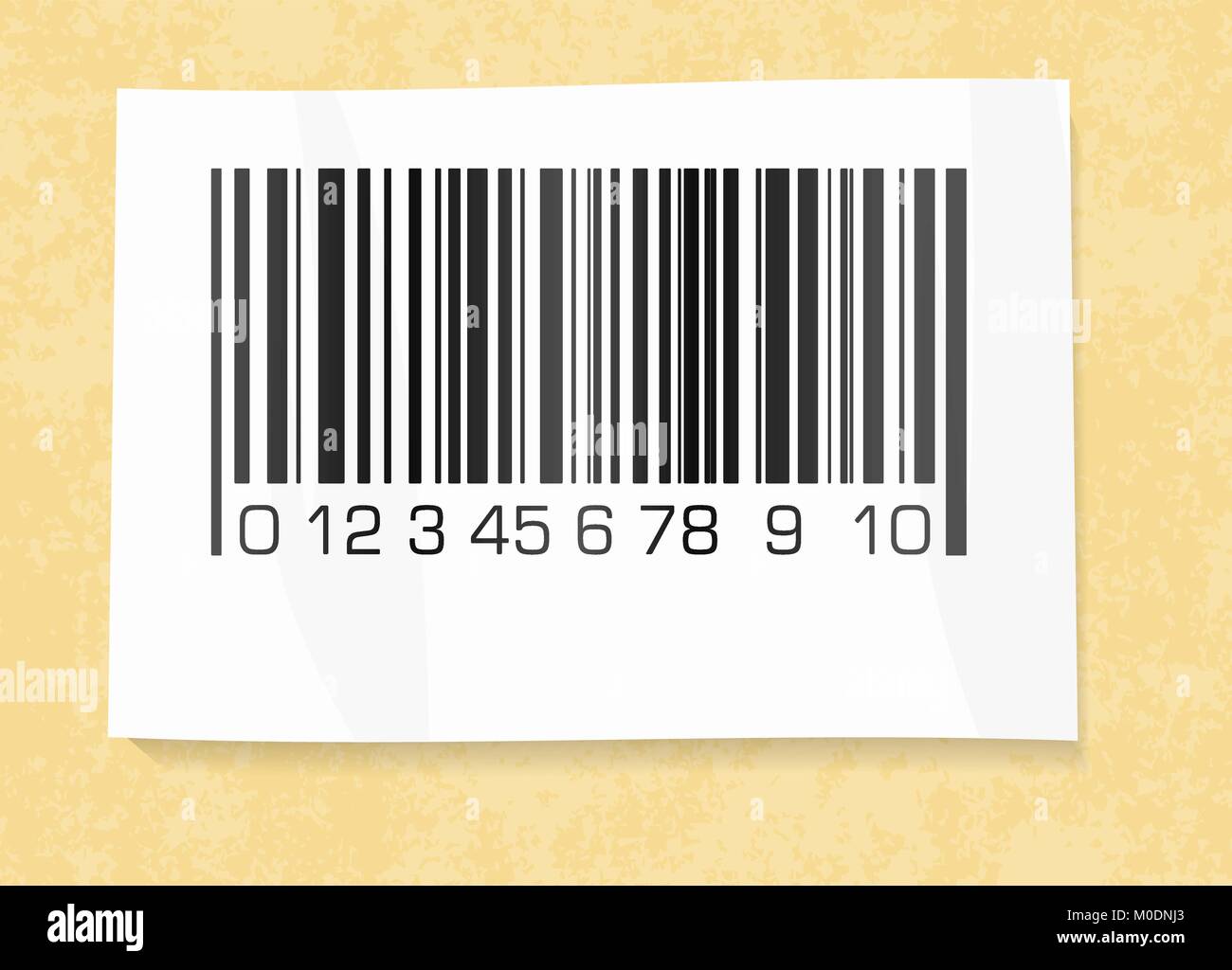 barcode label on a packing paper Stock Vector Image & Art - Alamy
