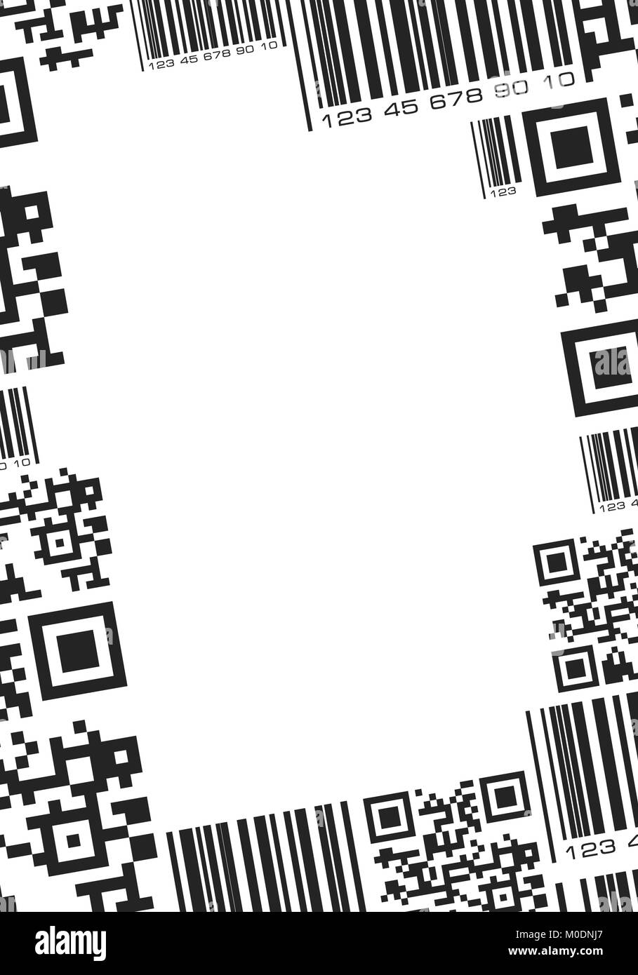 Frame in barcode style Stock Vector Image & Art - Alamy