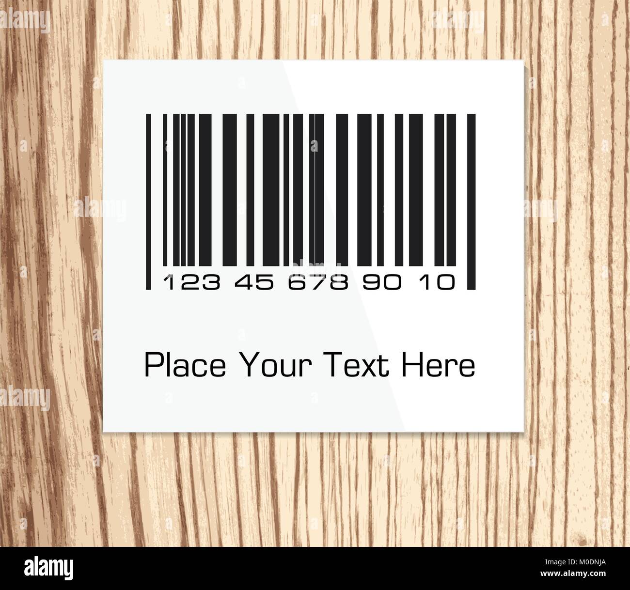 Barcode on a wood surface Stock Vector Image & Art - Alamy