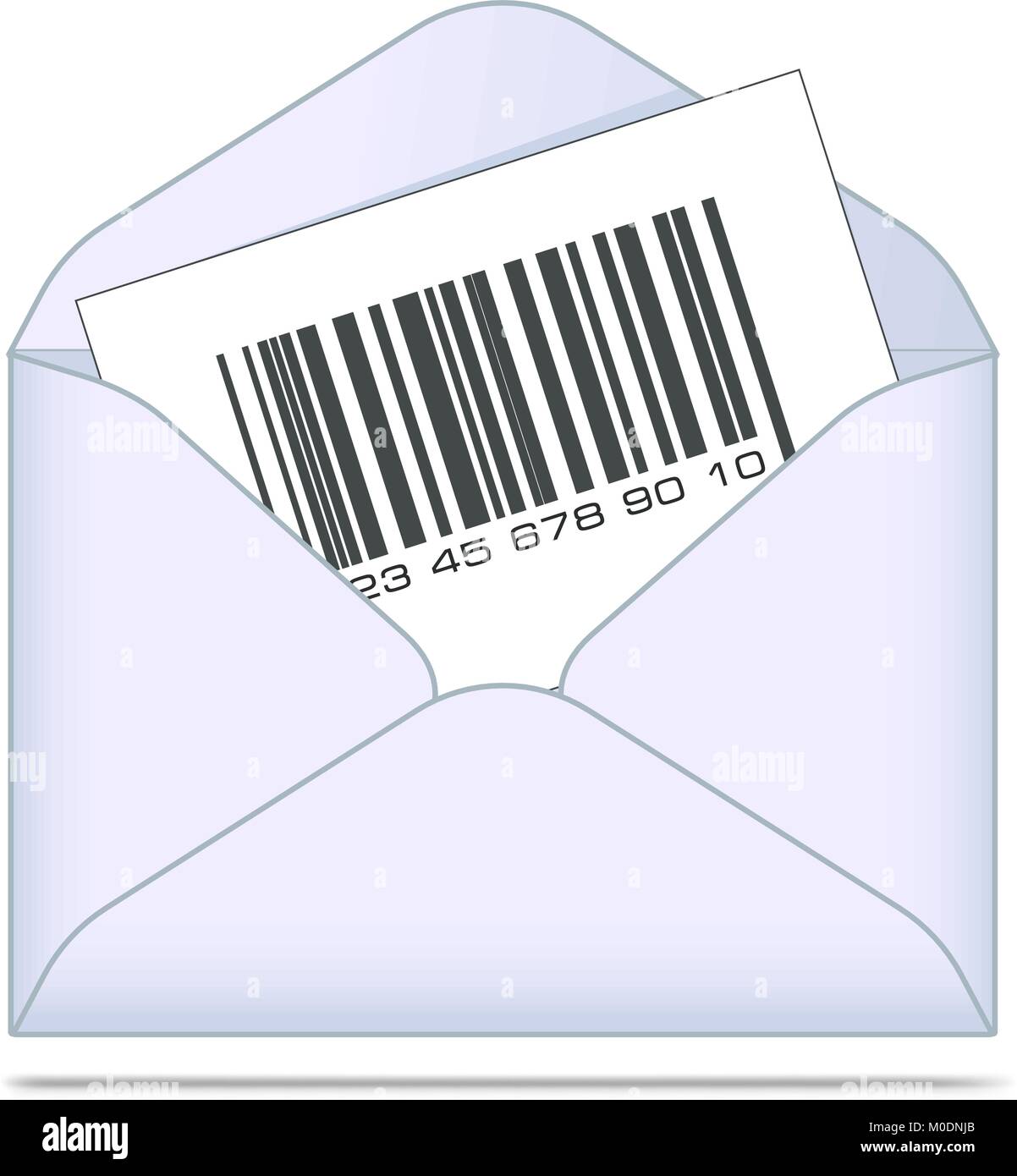 Envelope with bar code. Vector illustration Stock Vector Image & Art ...