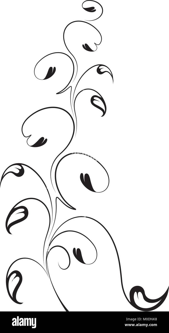 Decorative floral branch Stock Vector Image & Art - Alamy