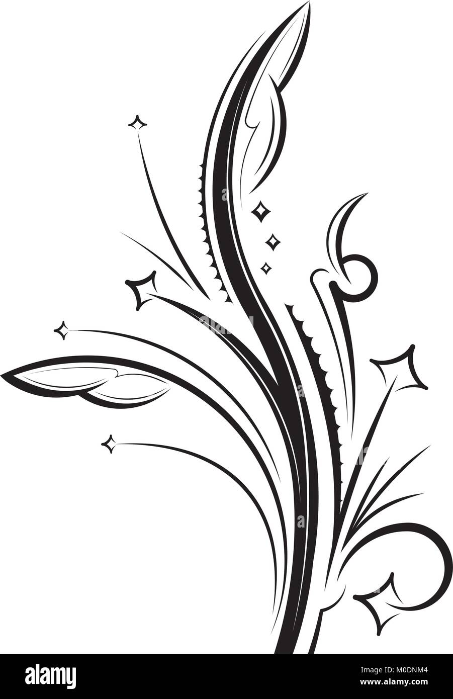 Floral vector branch for design or tattoo Stock Vector Image & Art - Alamy