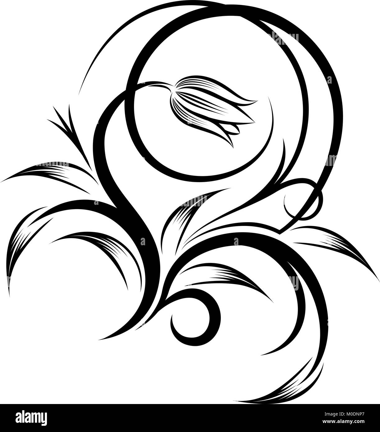 Floral corner. Vector illustration Stock Vector Image & Art - Alamy