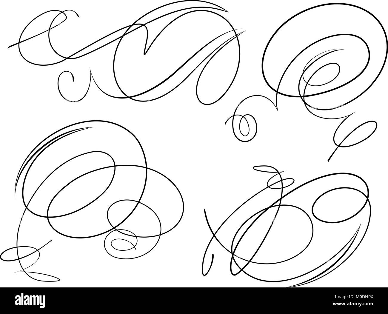Set of four decorative swirls Stock Vector Image & Art - Alamy
