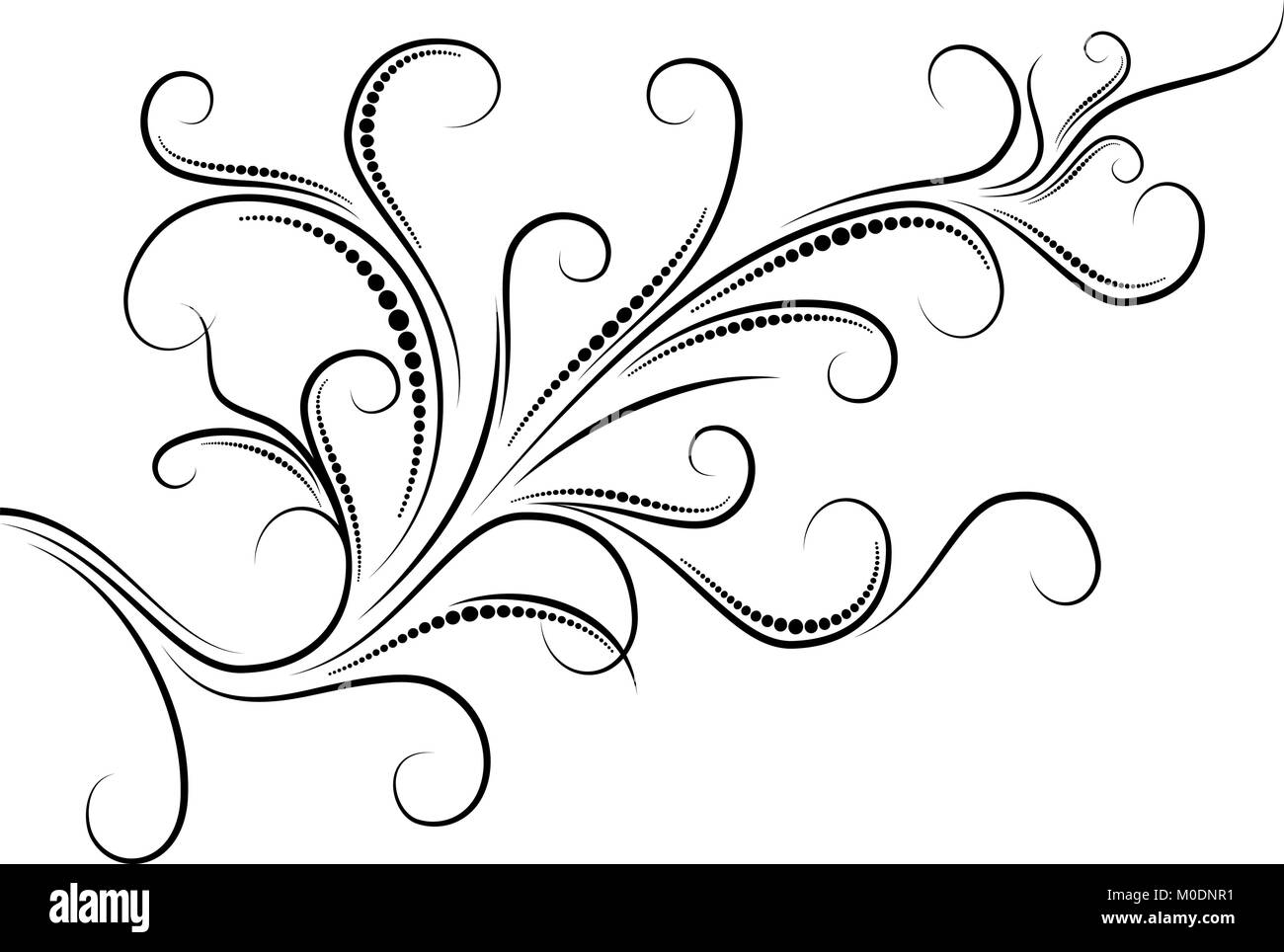 Elgant Victorian Design Drawing Ink