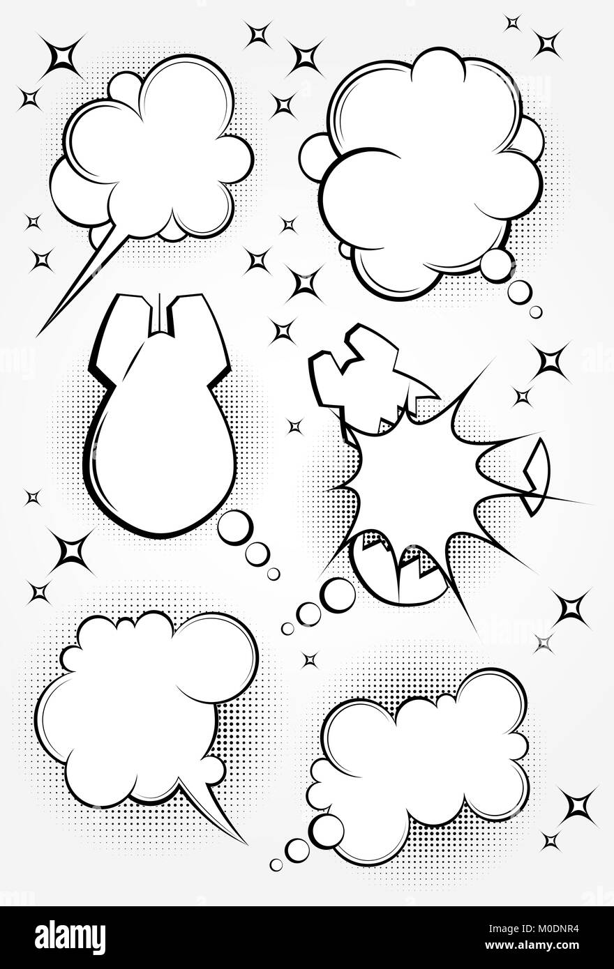 Comic style speech bubbles collection Stock Vector Image & Art - Alamy