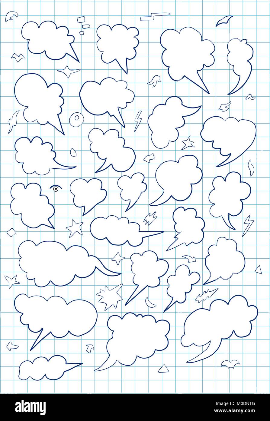 Hand drawn talking bubbles Stock Vector Image & Art - Alamy