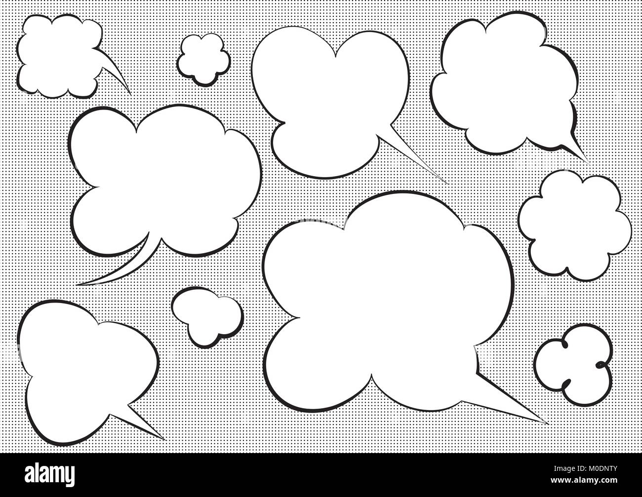 A collection of comic style speech bubbles. Vector illustration Stock ...
