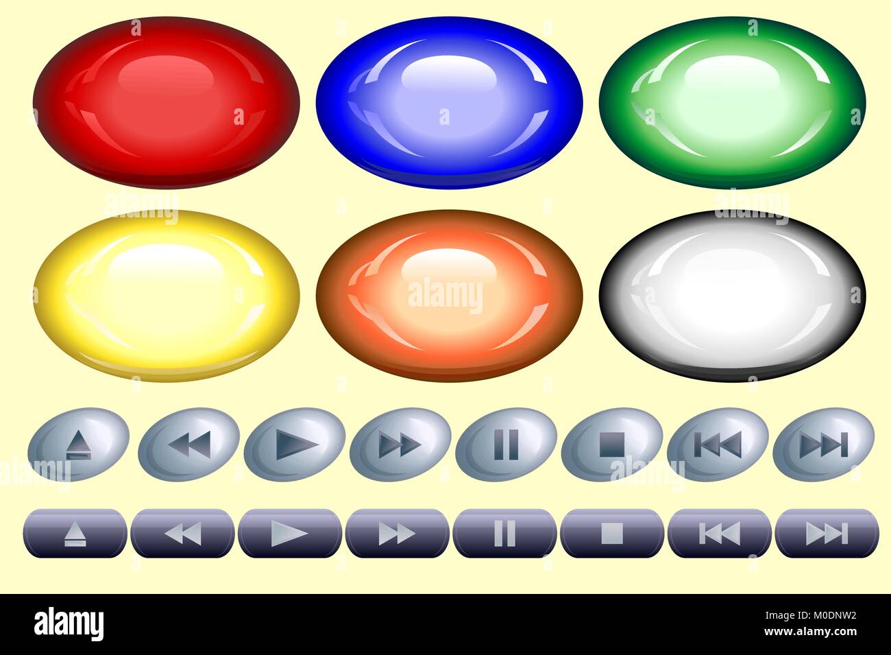 Illuminated buttons Stock Vector Images - Alamy