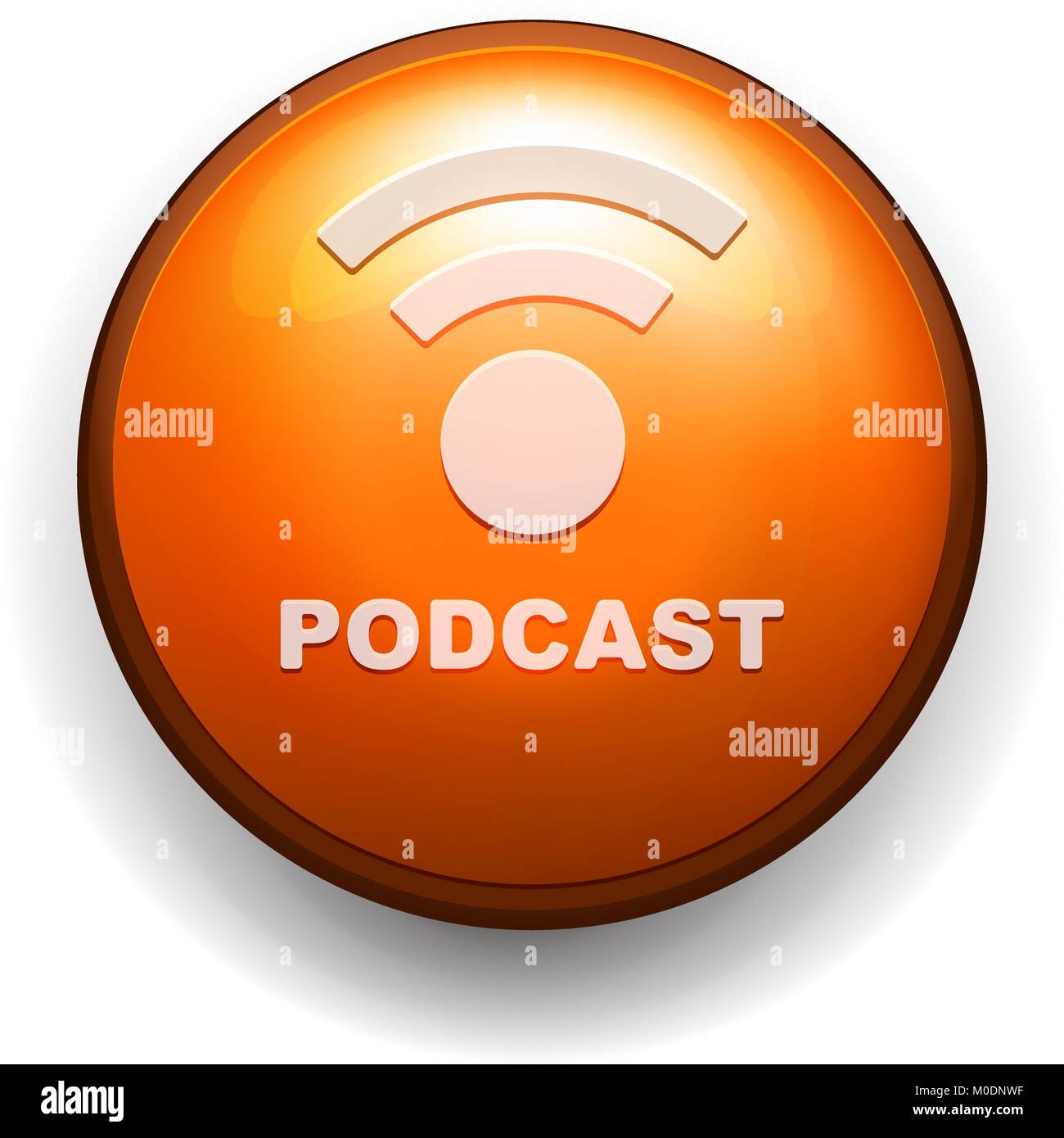 Podcast button. Vector illustration Stock Vector Image & Art - Alamy