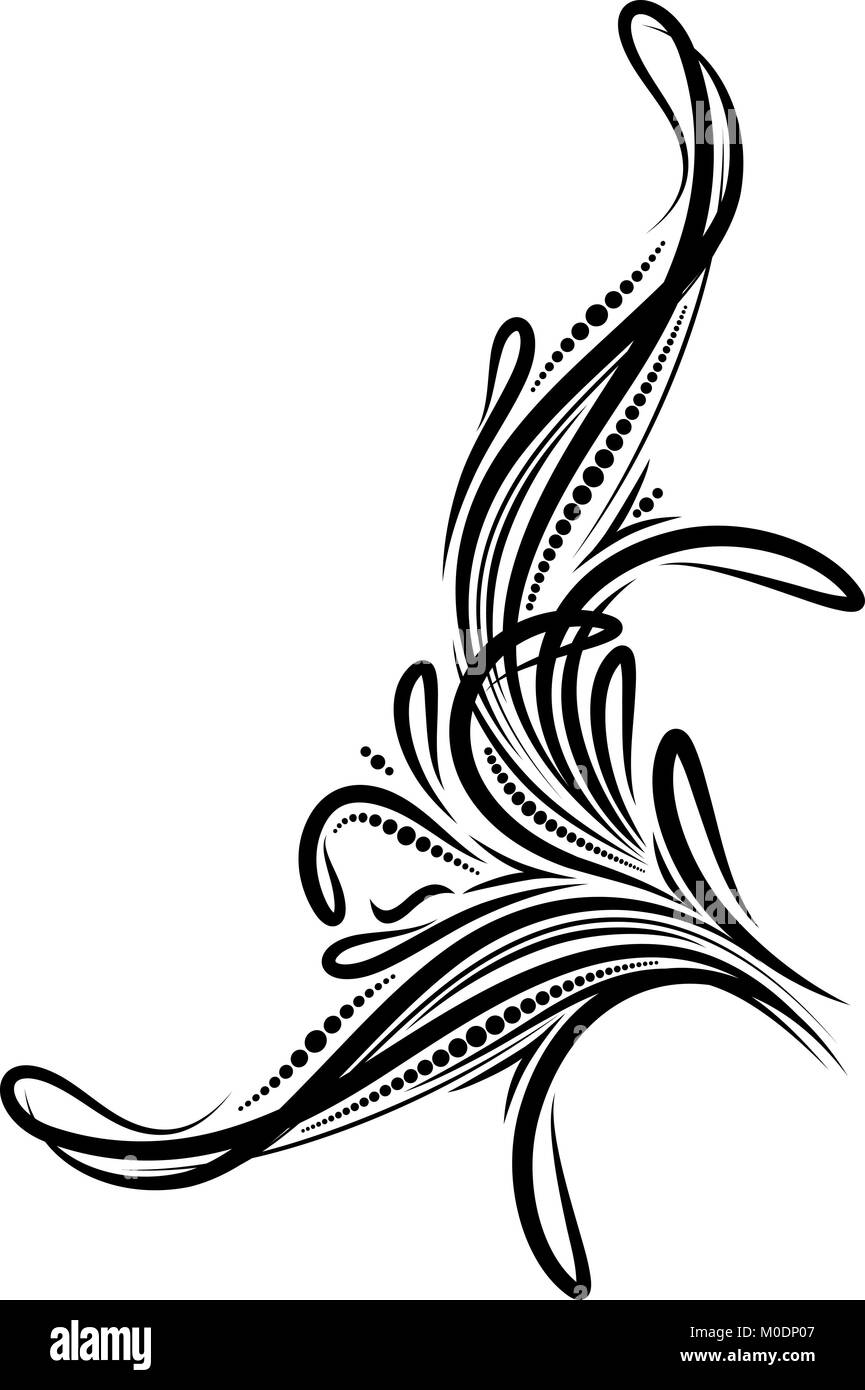 Elegant corner motif Black and White Stock Photos & Images - Alamy