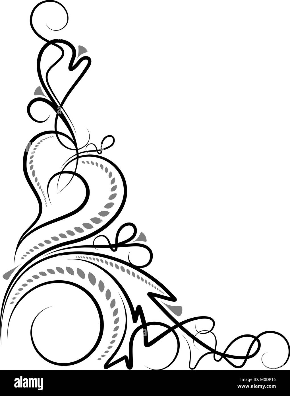 Ornamental floral corner. Vector illustration for your design or tattoo ...