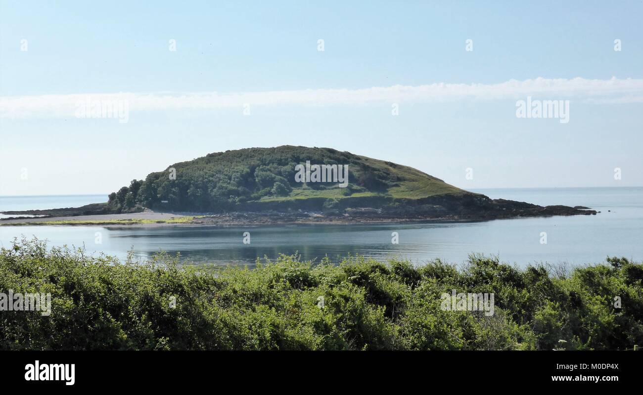 Scenic view of St Georges Island at Looe, Cornwall, UK Stock Photo - Alamy