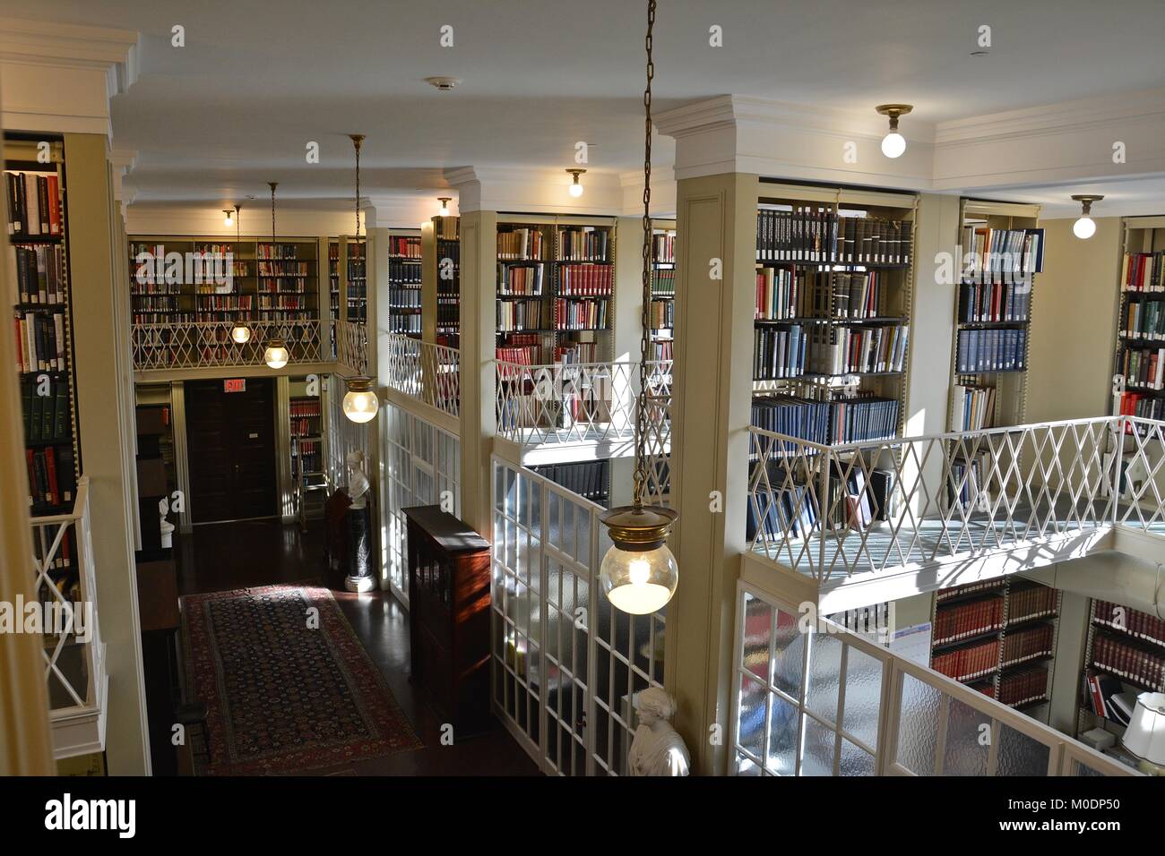 A view of the Boston Athenaeum in Boston, Massachusetts, New England ...