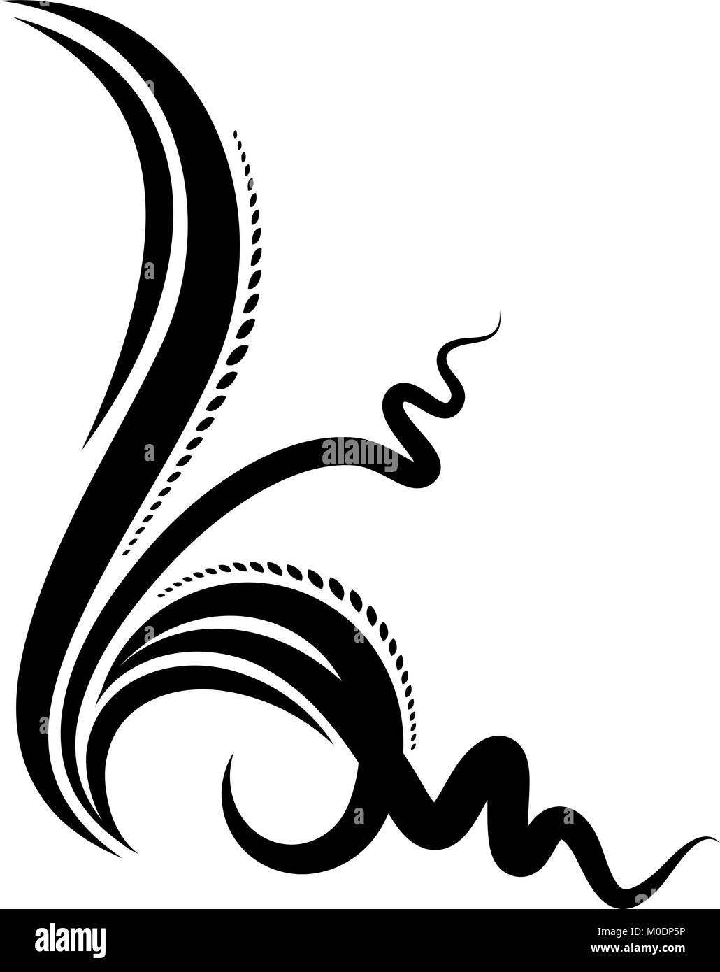 Ornamental floral corner. Vector illustration for your design or tattoo ...