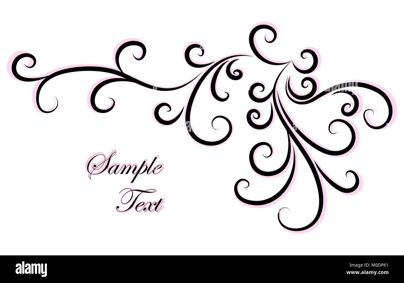 Floral corner with text Stock Vector Image & Art - Alamy