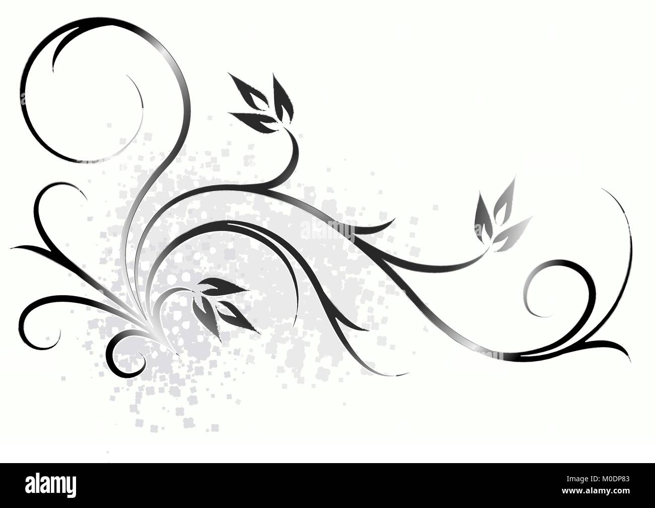 Decorative branch in stained. (EPS10 Stock Vector Image & Art - Alamy