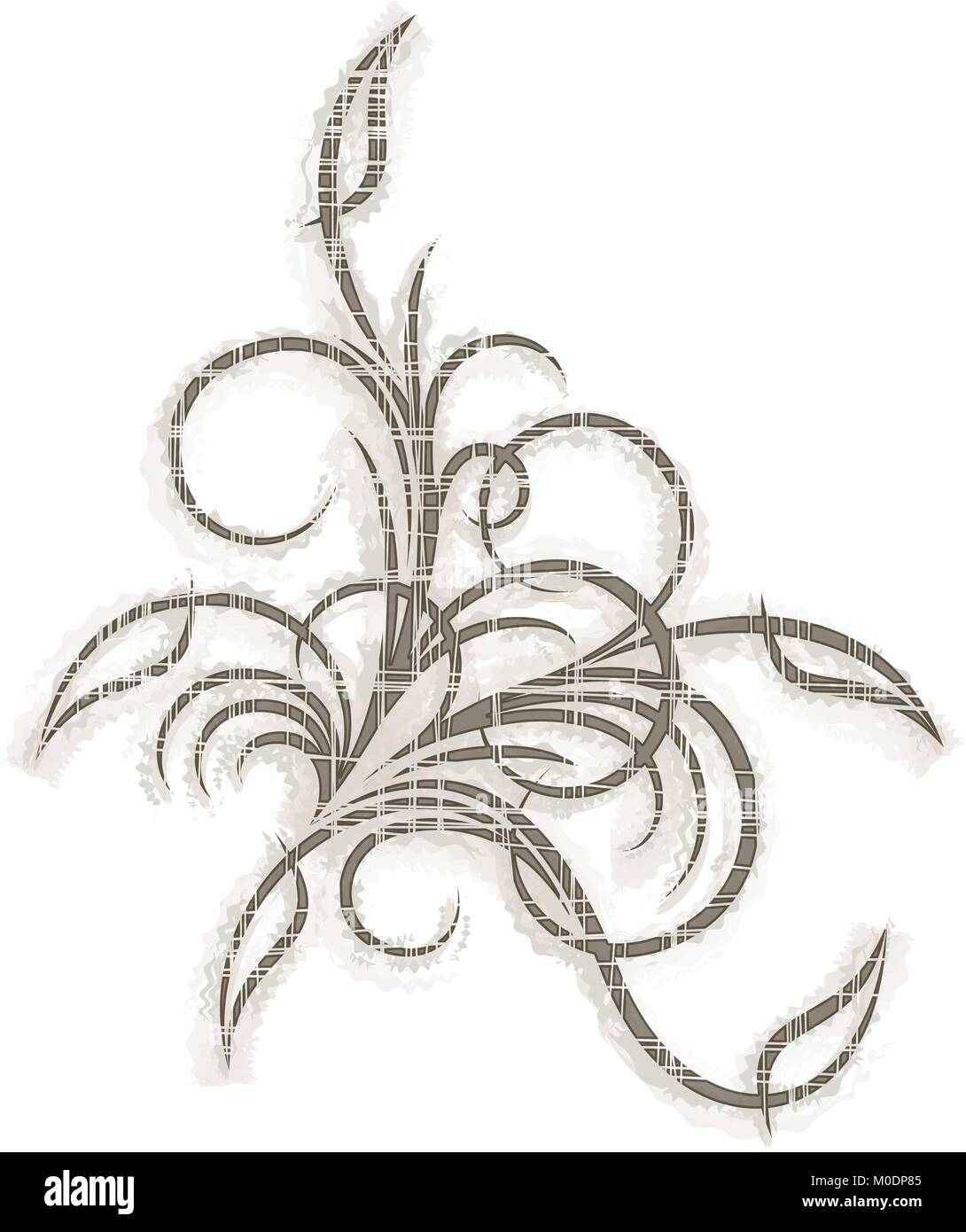 Decorative branch with shade. (EPS10 Stock Vector Image & Art - Alamy