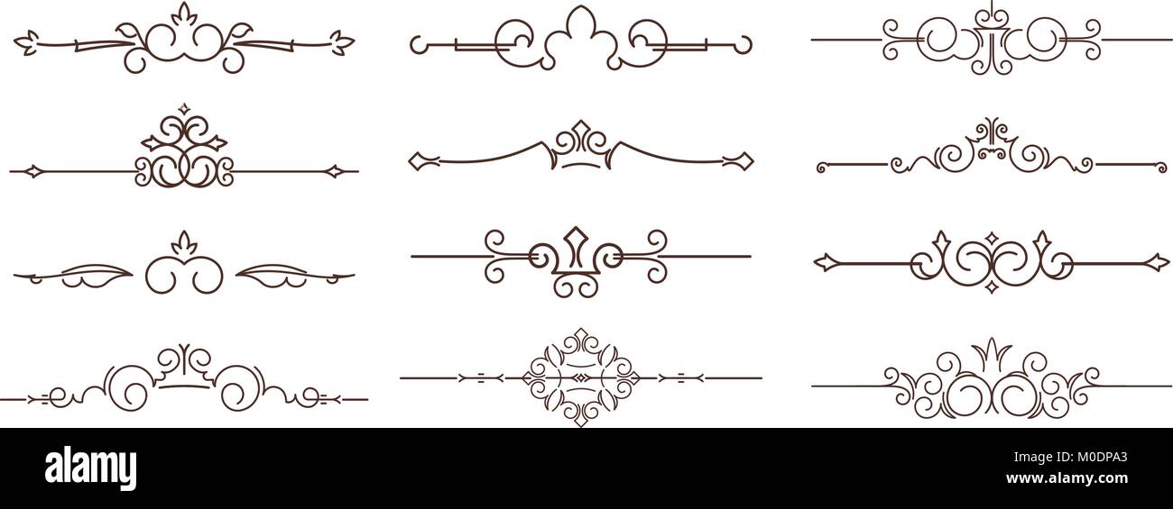 Classical text dividers Stock Vector Images - Alamy