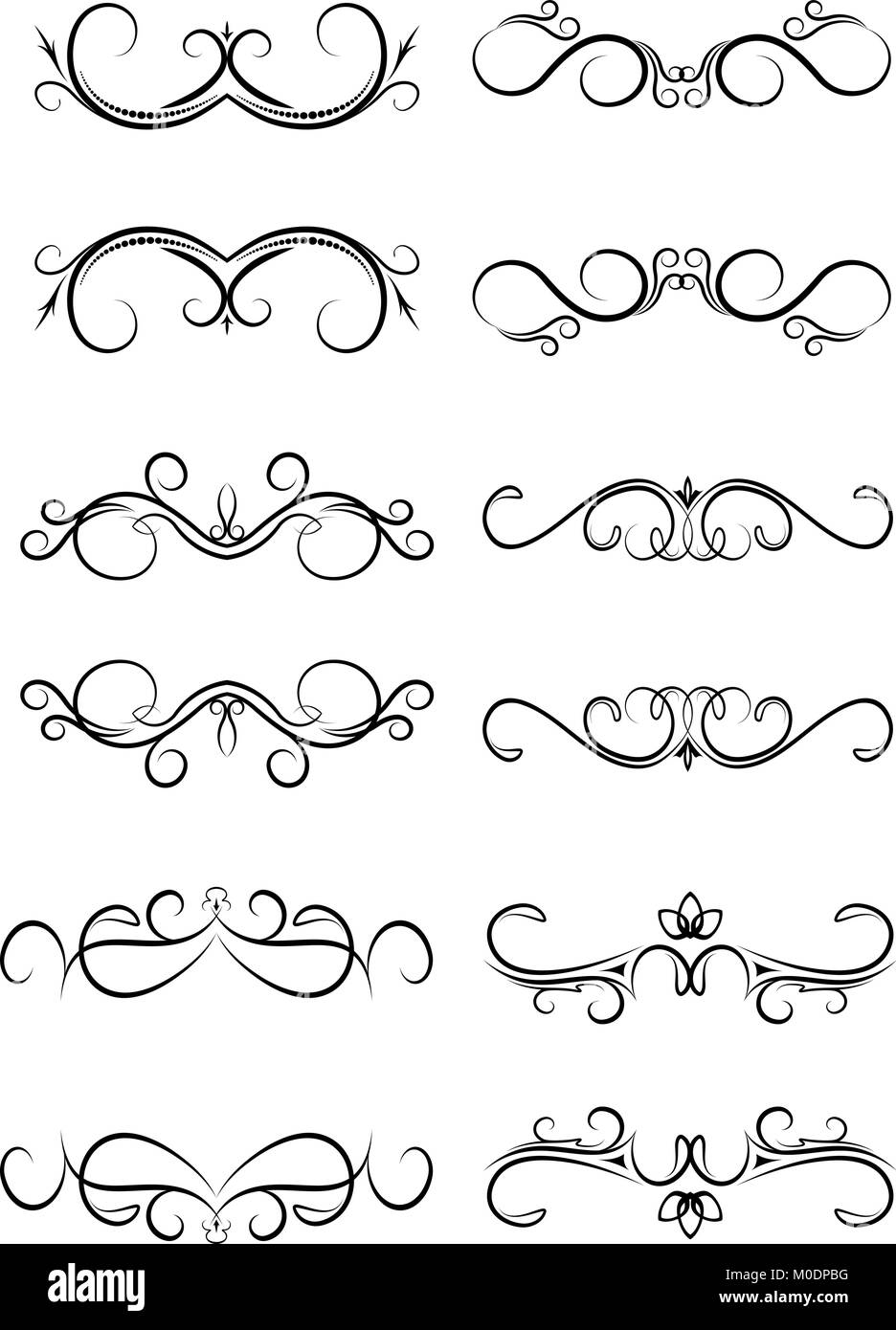Set of six decorative elements. Vector Stock Vector Image & Art - Alamy