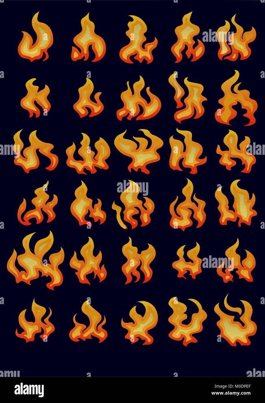 Collection of fire icons Stock Vector Image & Art - Alamy