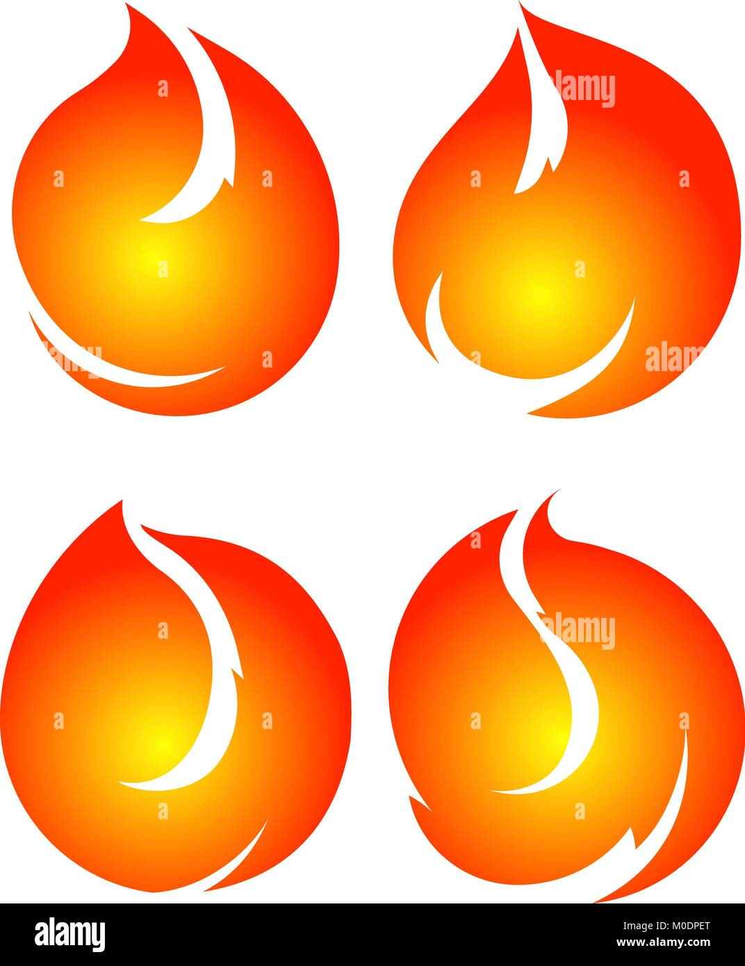 Set of 4 vector fires Stock Vector Image & Art - Alamy