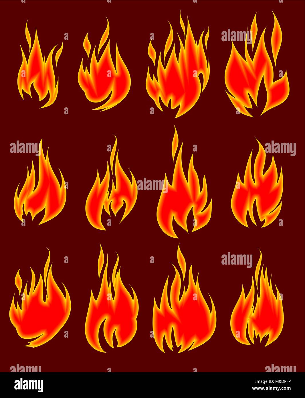 Collection of vector fires Stock Vector Image & Art - Alamy