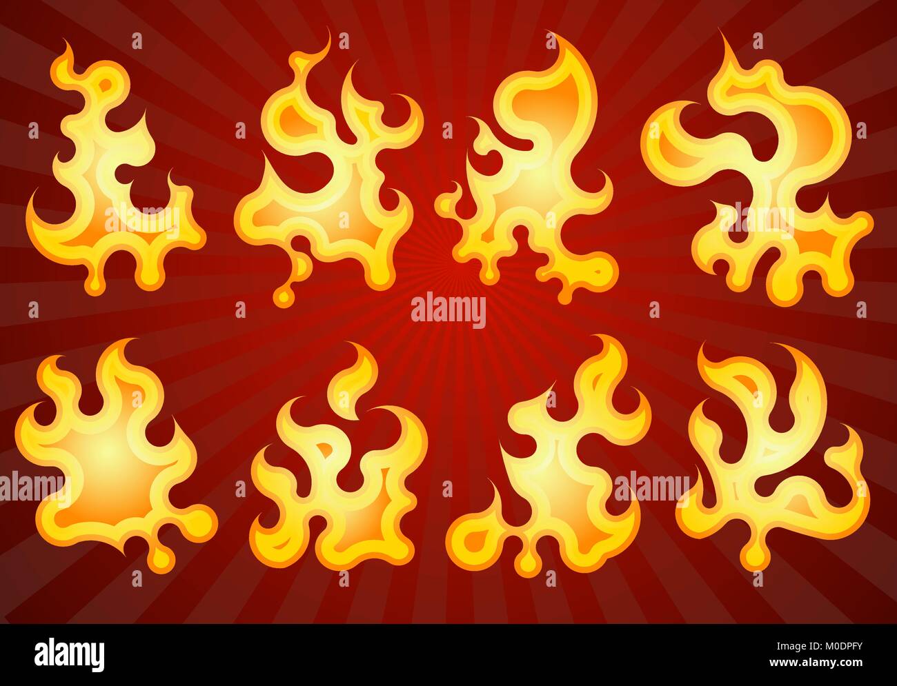 Collection of vector fires Stock Vector Image & Art - Alamy